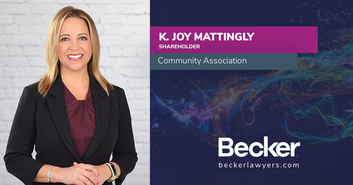 SPOTLIGHT: Joy Mattingly, Community Association Law | Becker